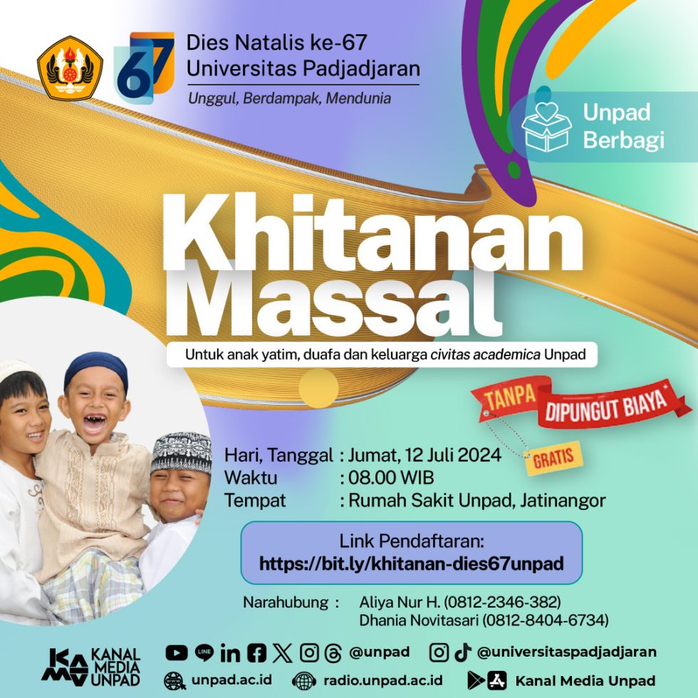 Dies Natalis Unpad ke-67: Khitanan massal untuk anak yatim, duafa, dan ...